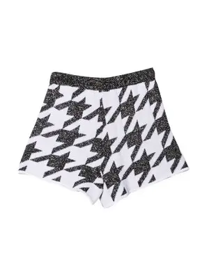 SIMONETTA Houndstooth Pleated Shorts