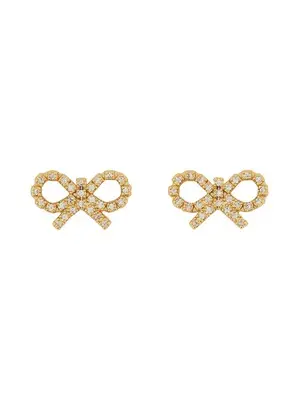SELF-PORTRAIT Micro Bow Stud Earrings - Gold