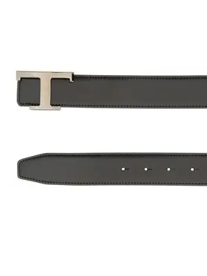TOD'S T Timeless Reversible Belt - Black