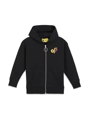 Off-White Hooded Zip-up Sweatshirt