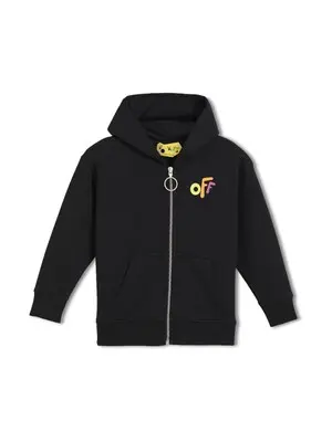 Off-White Hooded Zip-up Sweatshirt