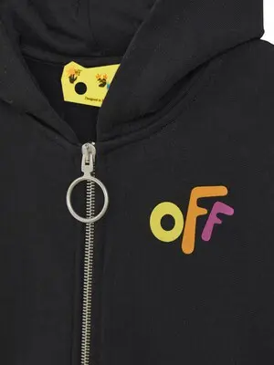 Off-White Hooded Zip-up Sweatshirt
