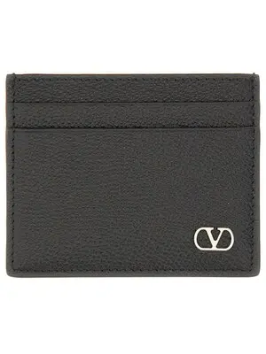 Valentino Garavani Vlogo Signature" Card Holder - Black
