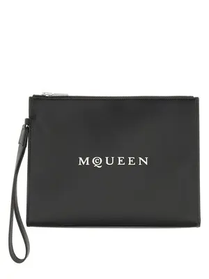 Alexander McQueen Pouch With Logo - Black