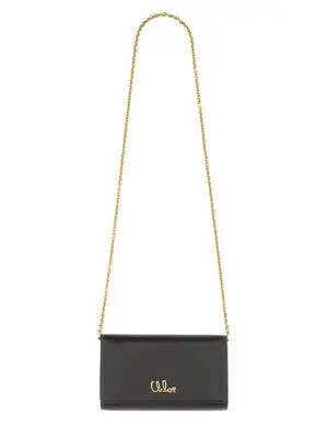 Chloé Iconic" Flap And Chain Wallet - Black