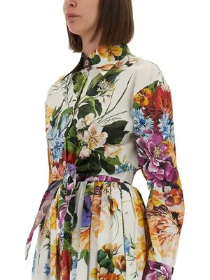 Dolce & Gabbana Flower Bouquet Print Poplin Shirt - Multicolour