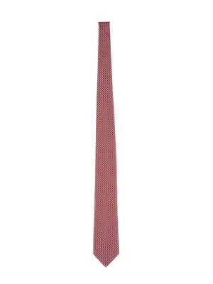 FERRAGAMO Vara Print Neck Tie - Red