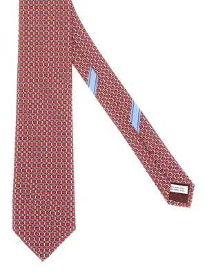 FERRAGAMO Vara Print Neck Tie - Red