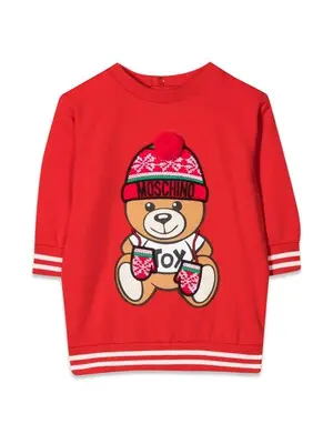 Moschino Cotton Dress With Teddy Bear