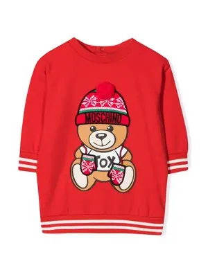 Moschino Cotton Dress With Teddy Bear