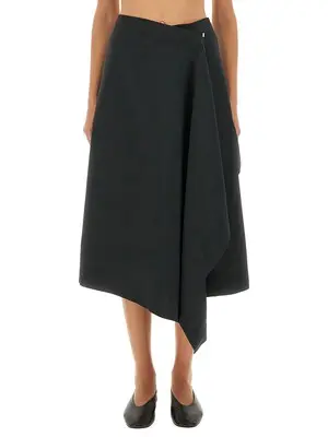 Ami Wool Wrap Skirt
