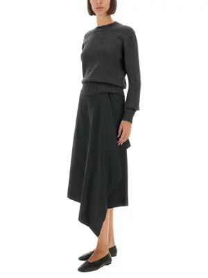 Ami Wool Wrap Skirt