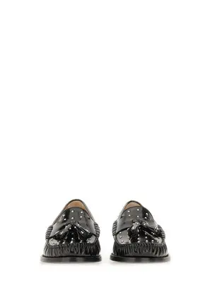 STUART WEITZMAN Lottie Moccasin - Black