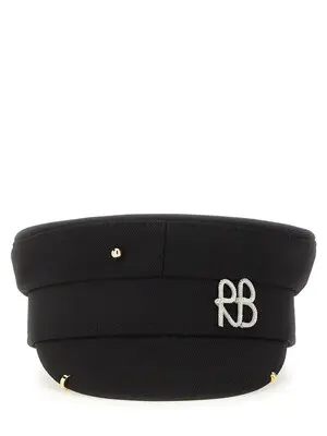 Ruslan Baginskiy Pierced Baker Boy Cap - Black