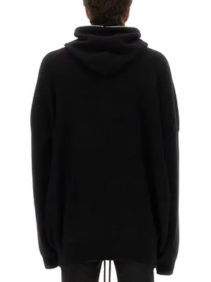 Rick Owens Knit Zip Up Sweatshirt