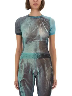 JEAN PAUL GAULTIER Water Mesh T-shirt - Azure