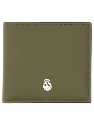 Alexander McQueen Bifold Wallet "the Skull - Brown