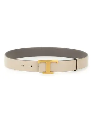 TOD'S T Timeless Reversible Belt - Grey