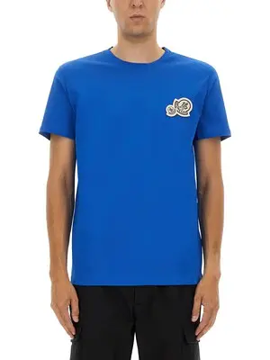 Moncler T-shirt With Logo - Blue