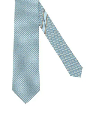 FERRAGAMO Silk Neck Tie - Baby Blue