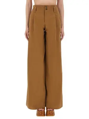 Chloé Wide Leg Pants - Brown