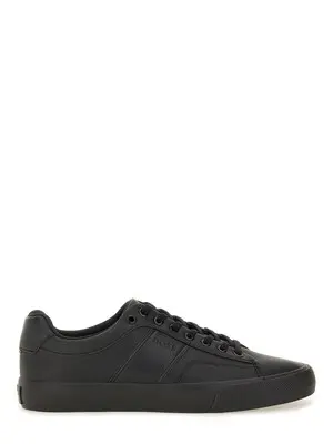 BOSS Leather Low Top Sneaker - Black