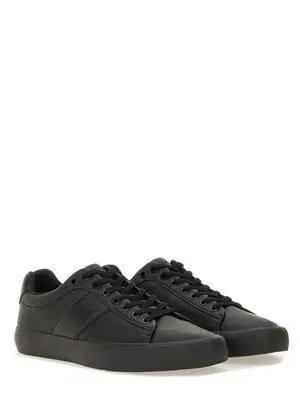 BOSS Leather Low Top Sneaker - Black