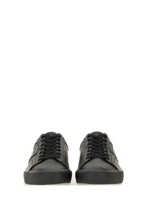 BOSS Leather Low Top Sneaker - Black