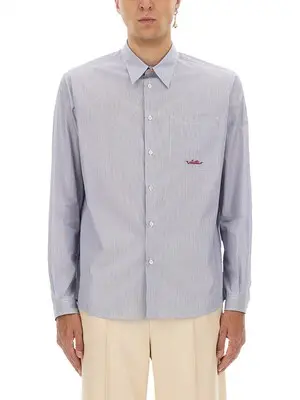 Valentino Garavani Striped Cotton Shirt - Azure