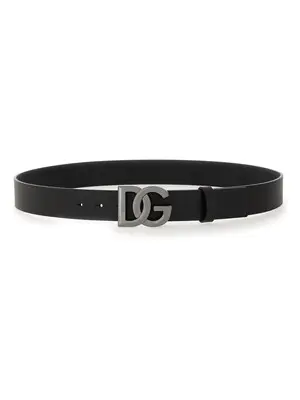 Dolce & Gabbana Leather Belt - Black
