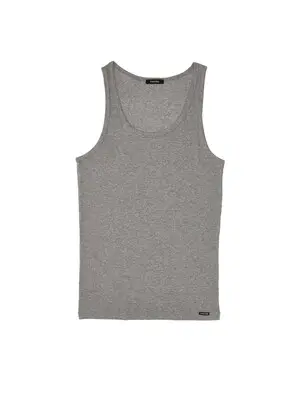 TOM FORD Tank Top With Logo - Grey
