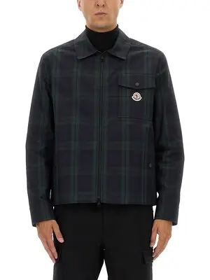 Moncler Checked Cotton Gabardine Shirt Jacket
