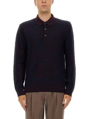 Etro Long Sleeve Polos For Men