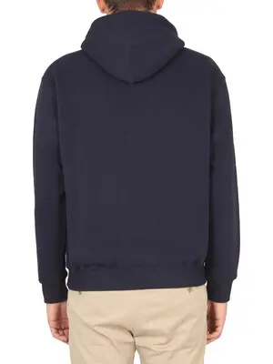 Aspesi Hooded Logo Sweatshirt - Blue