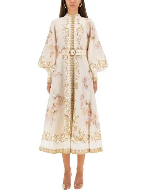 Zimmermann Hypnotic Midi Dress With Buttons In Beige - 52% Off |  Editorialist
