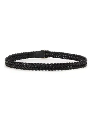 TOM FORD Braided Leather Belt - Black