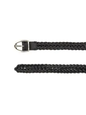 TOM FORD Braided Leather Belt - Black