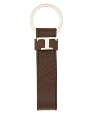 TOD'S T Timeless Logo Keychain - Buff