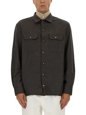 Brunello Cucinelli Virgin Wool Flannel Overshirt