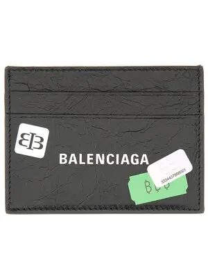 Balenciaga Cash" Card Holder - Black