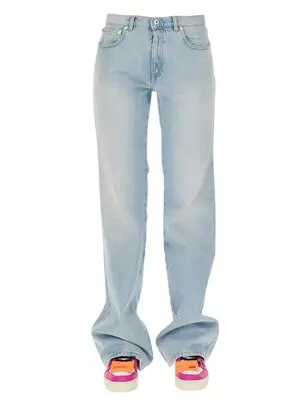 Off-white Frill Jeans For Women