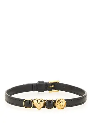 Dolce & Gabbana Leather Choker - Black