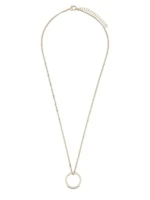 MAISON MARGIELA Minimal Logo Ring Pendant Necklace - Silver