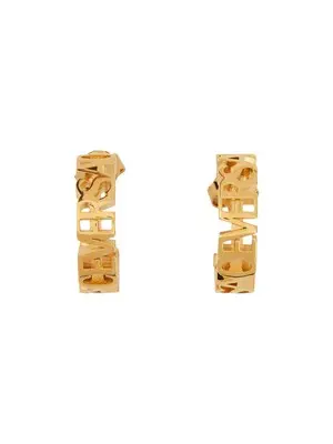 Versace Logo Hoop Earrings - Gold