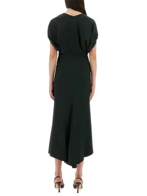 Victoria Beckham Blouson Midi Dress
