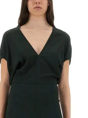 Victoria Beckham Blouson Midi Dress
