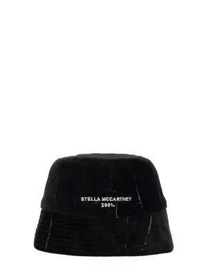 Stella McCartney Bucket Hat With Logo - Black