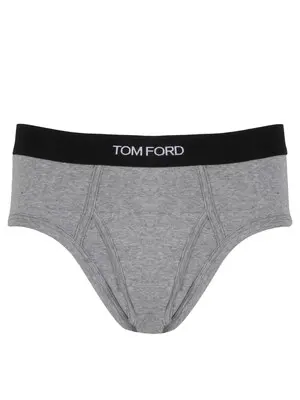 TOM FORD Briefs With Logo - Grey