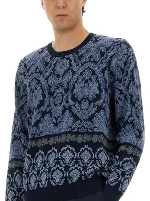 Etro Cotton Jacquard Knit - Blue