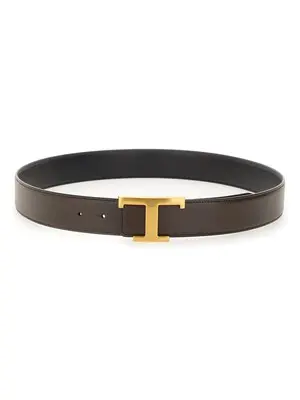 TOD'S T Timeless Reversible Belt - Brown